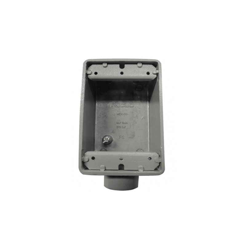 CAJA CUAD CONDULET 1 TERMINAL 13MM FS12 ANCLO